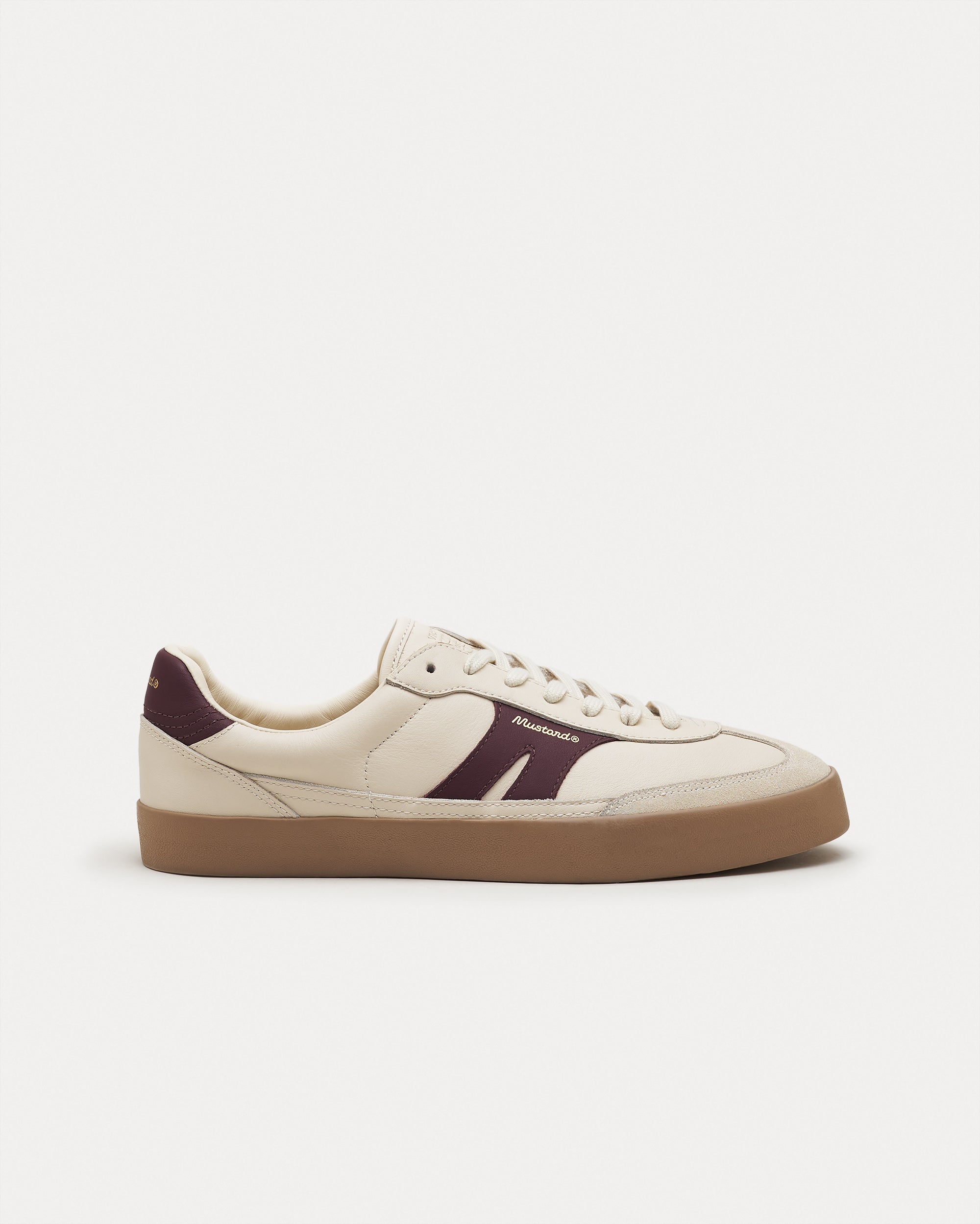 Victor Cream/Wine – Mustard Sneakers