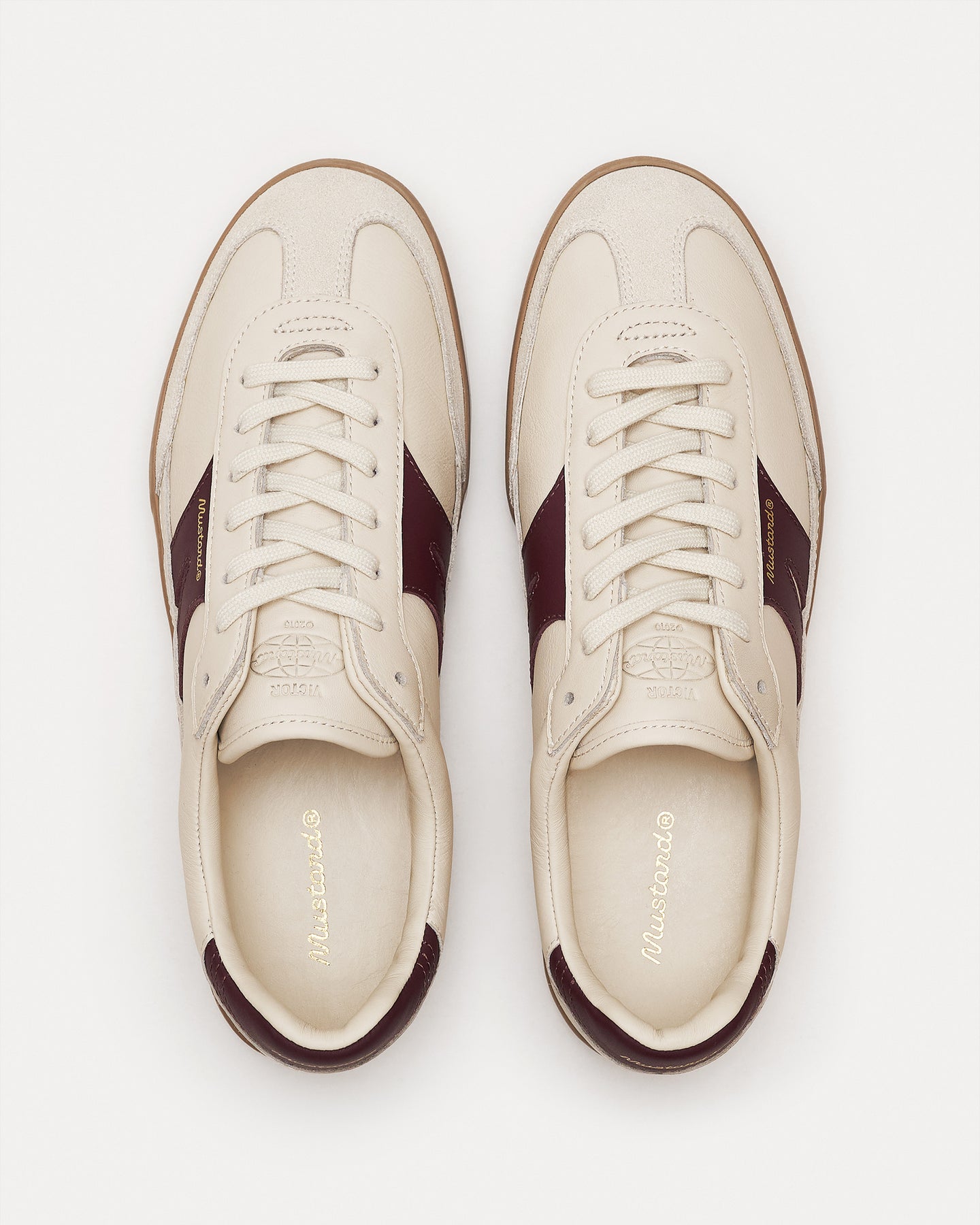 Victor Cream/Wine – Mustard Sneakers